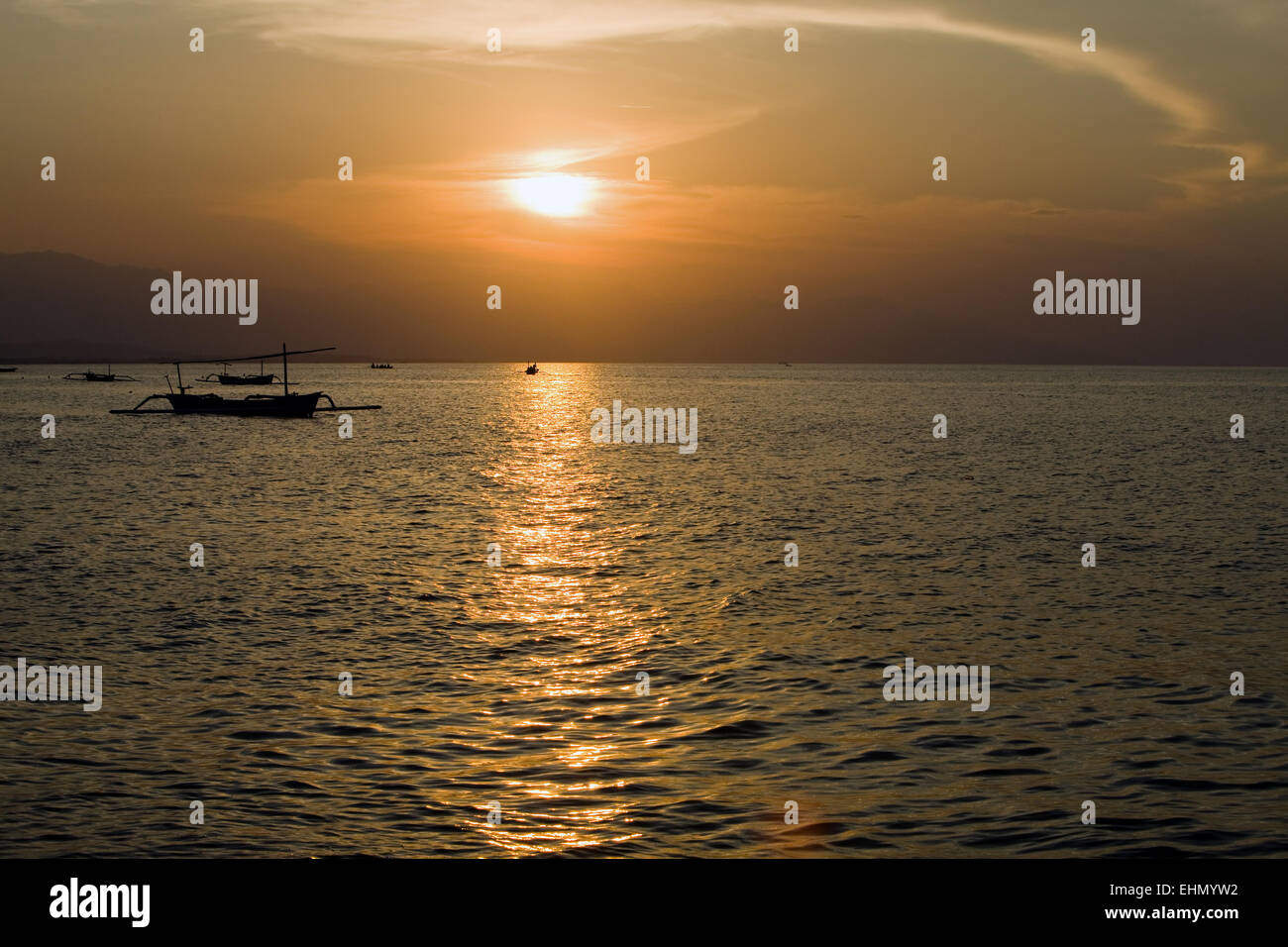 Indonesia. Bali. A sunset over ocean Stock Photo - Alamy