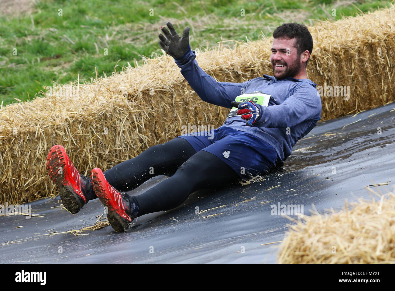 Competitors taking part in the Battle of Lansdown Obstacle Course race ...