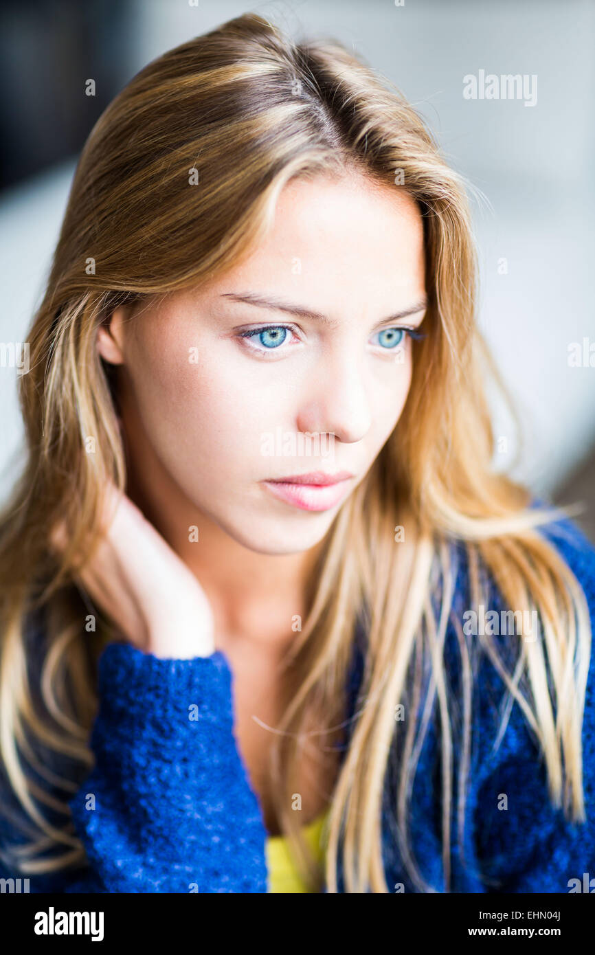 Sad bored woman hi-res stock photography and images - Alamy