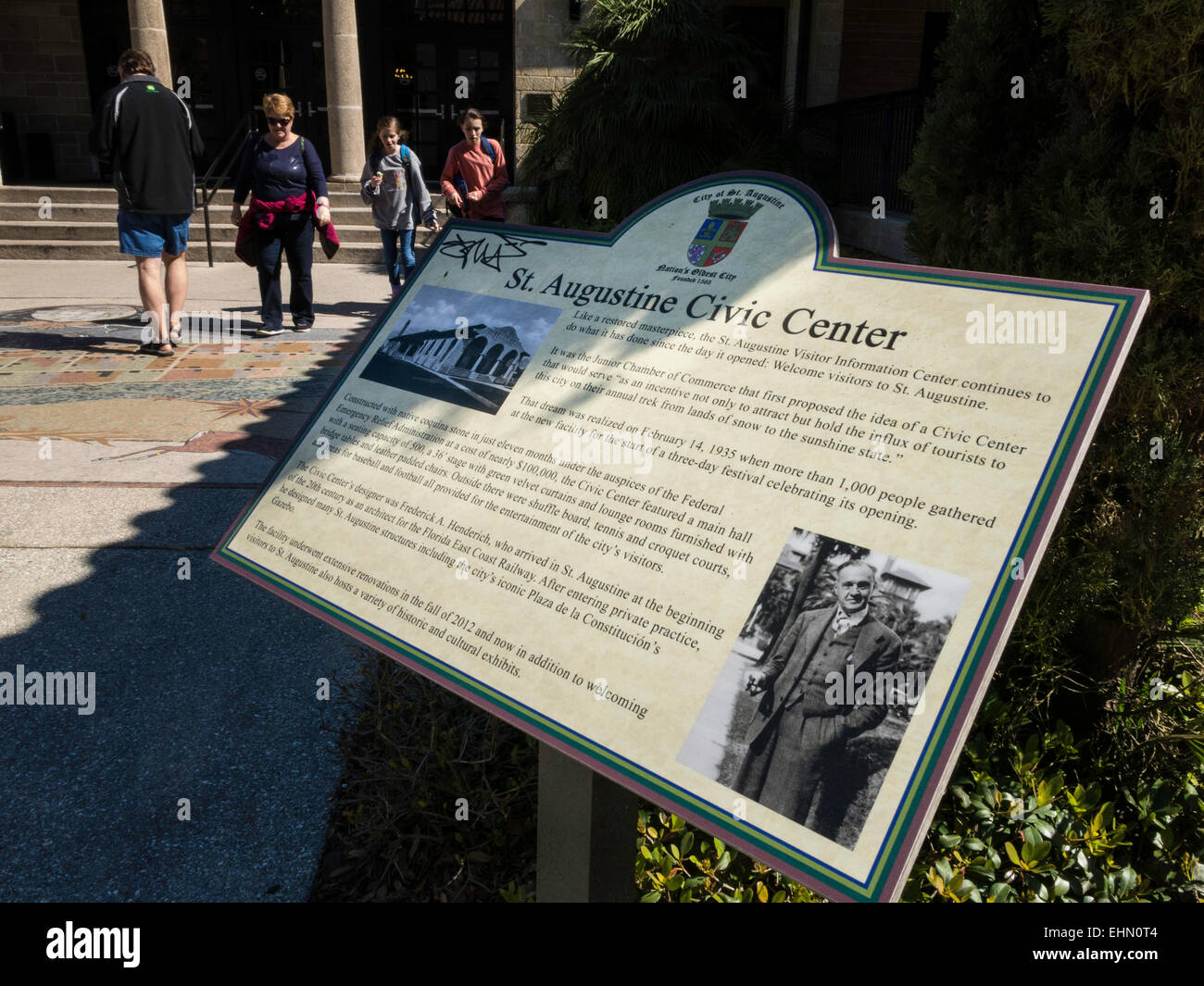 Civic Center Sign in St. Augustine, Florida, USA Stock Photo - Alamy