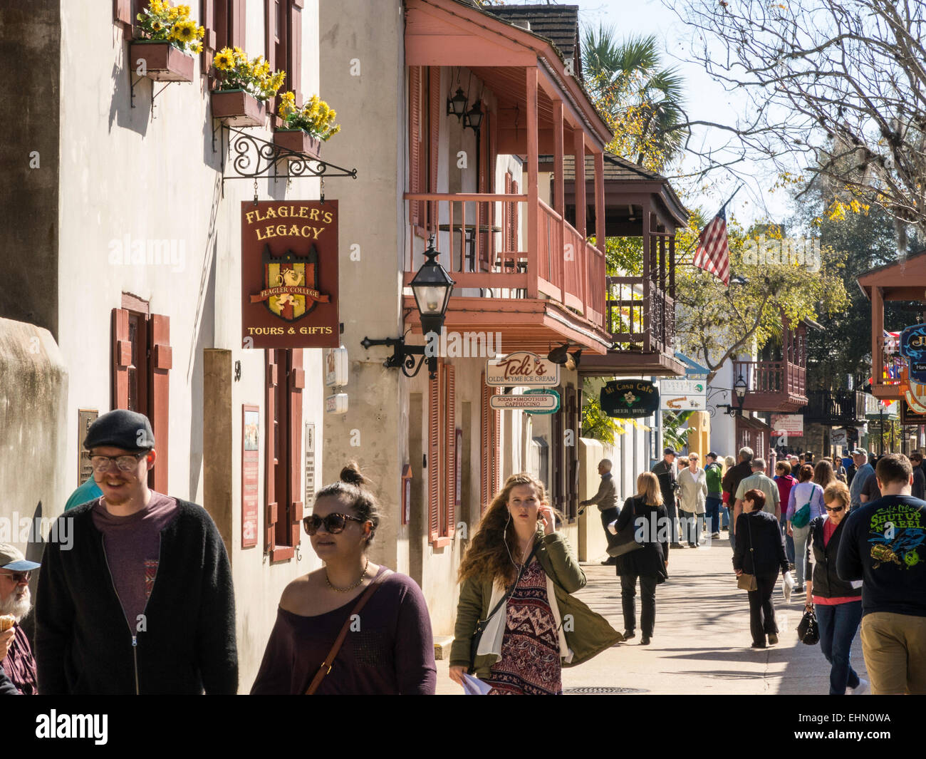 St George Street, Old Town, St Augustine, FL, USA Stock Photo - Alamy