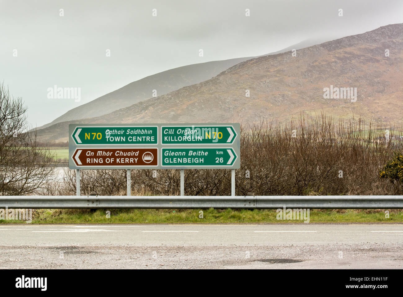 Ring of Kerry Road Signs Stock Photo - Alamy