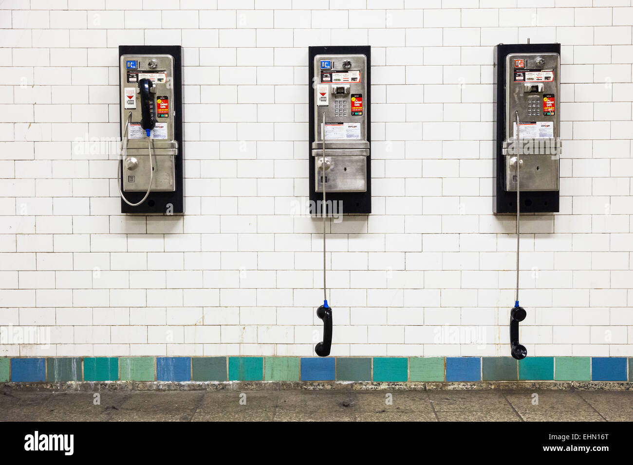 Street payphones, New York City, USA Stock Photo - Alamy