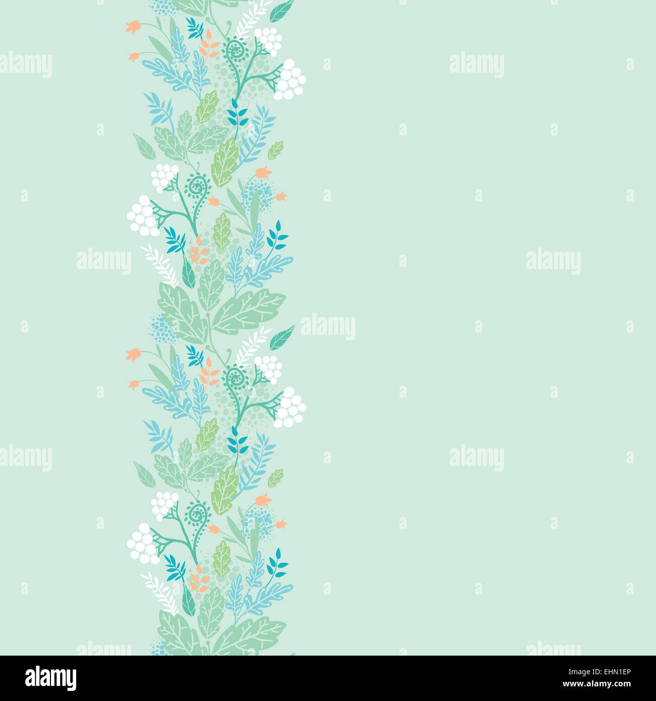 Spring berries vertical seamless pattern background border Stock Photo ...