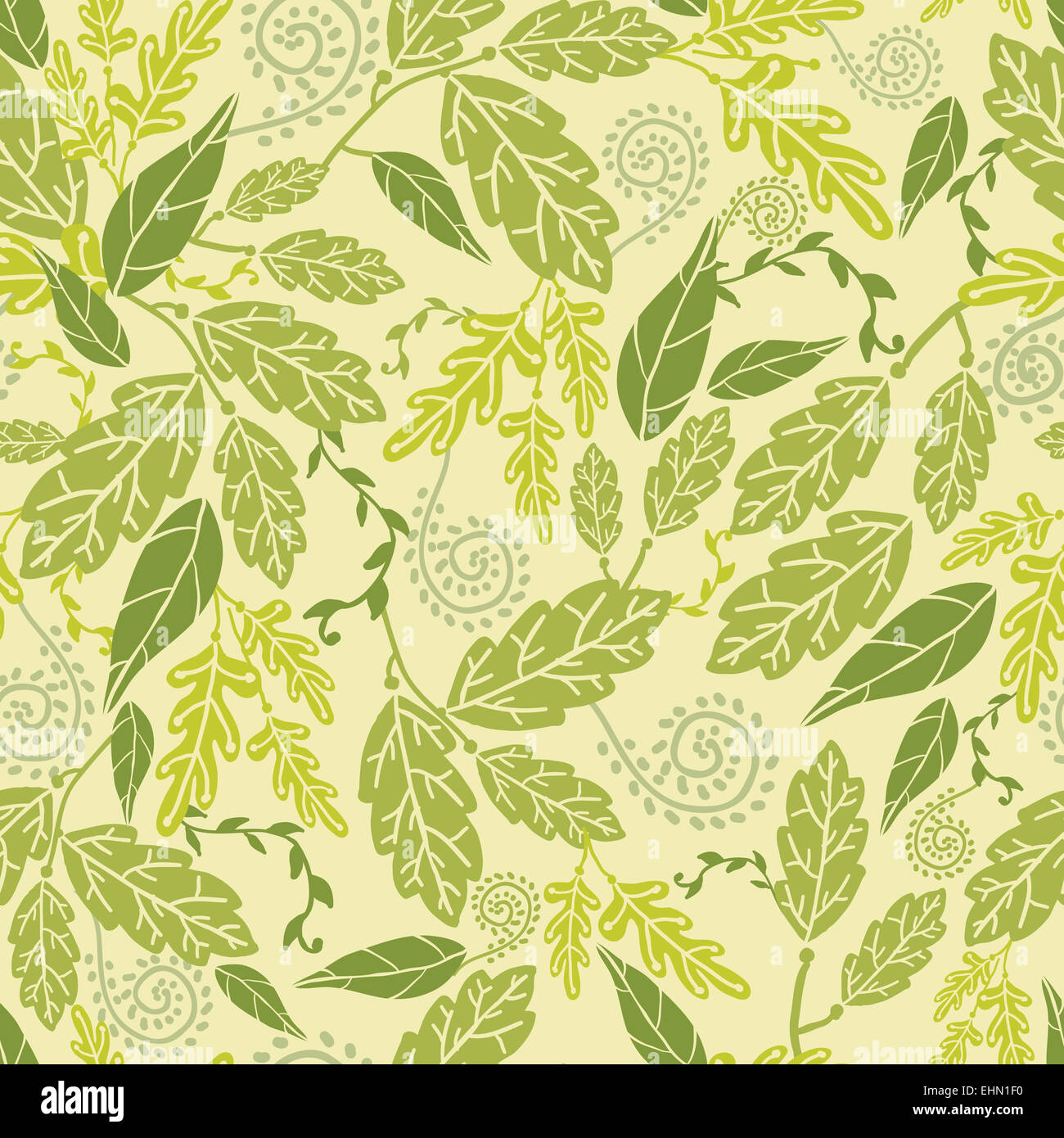 Green Leaves Seamless Pattern Background Stock Photo - Alamy