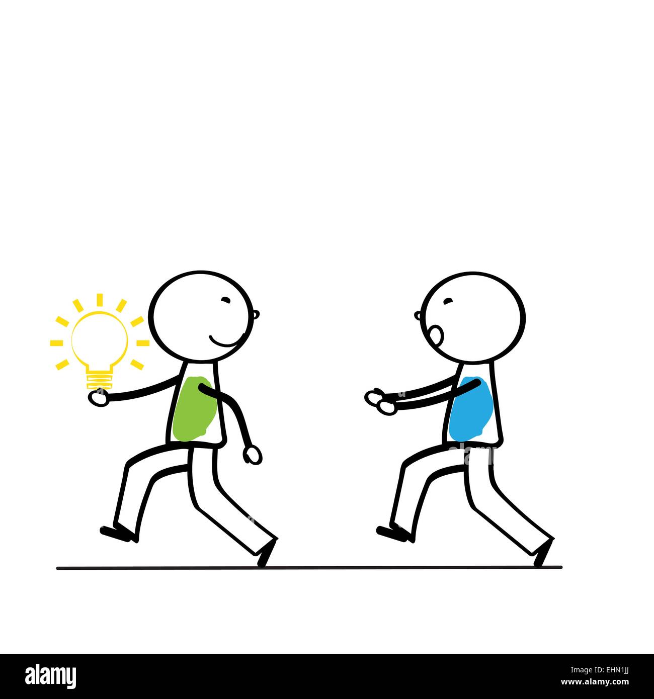 Abstract business concept with simple cartoon person Stock Vector Image ...