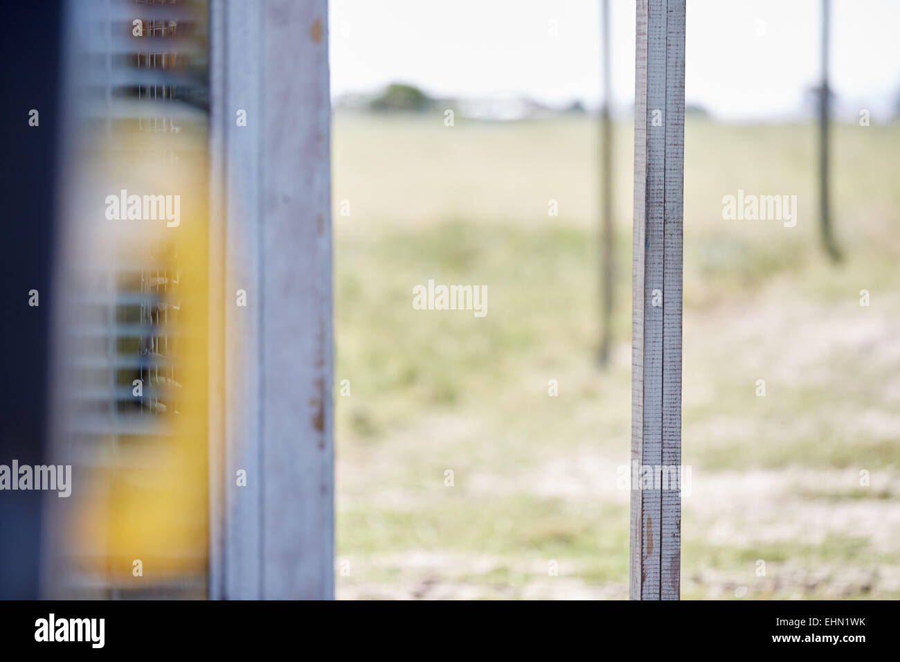 Wooden telephone poles and call box Stock Photo - Alamy
