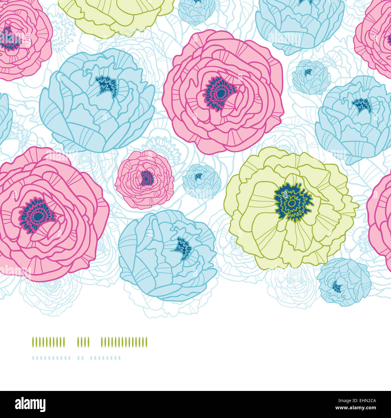 Lovely flowers vertical seamless pattern background Stock Photo - Alamy