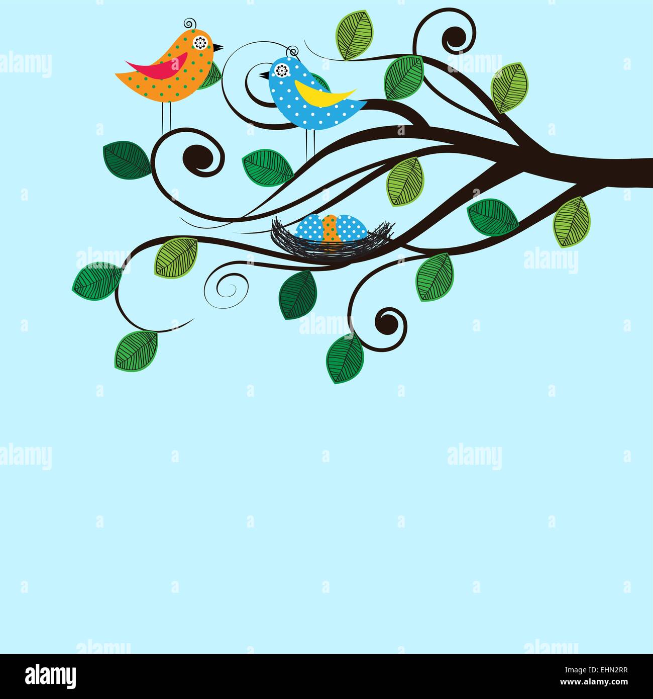 Family and wild birds Stock Vector Images - Alamy