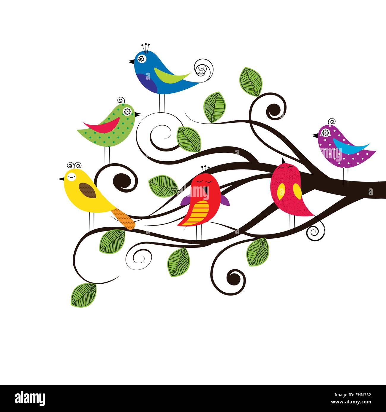 Spring tree Stock Vector Images - Alamy