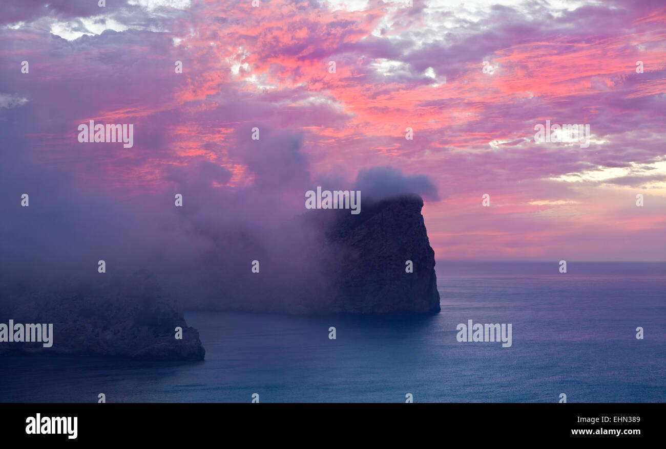 Cap de Formentor at sunset - Balearic Island Majorca. Majorca is the ...