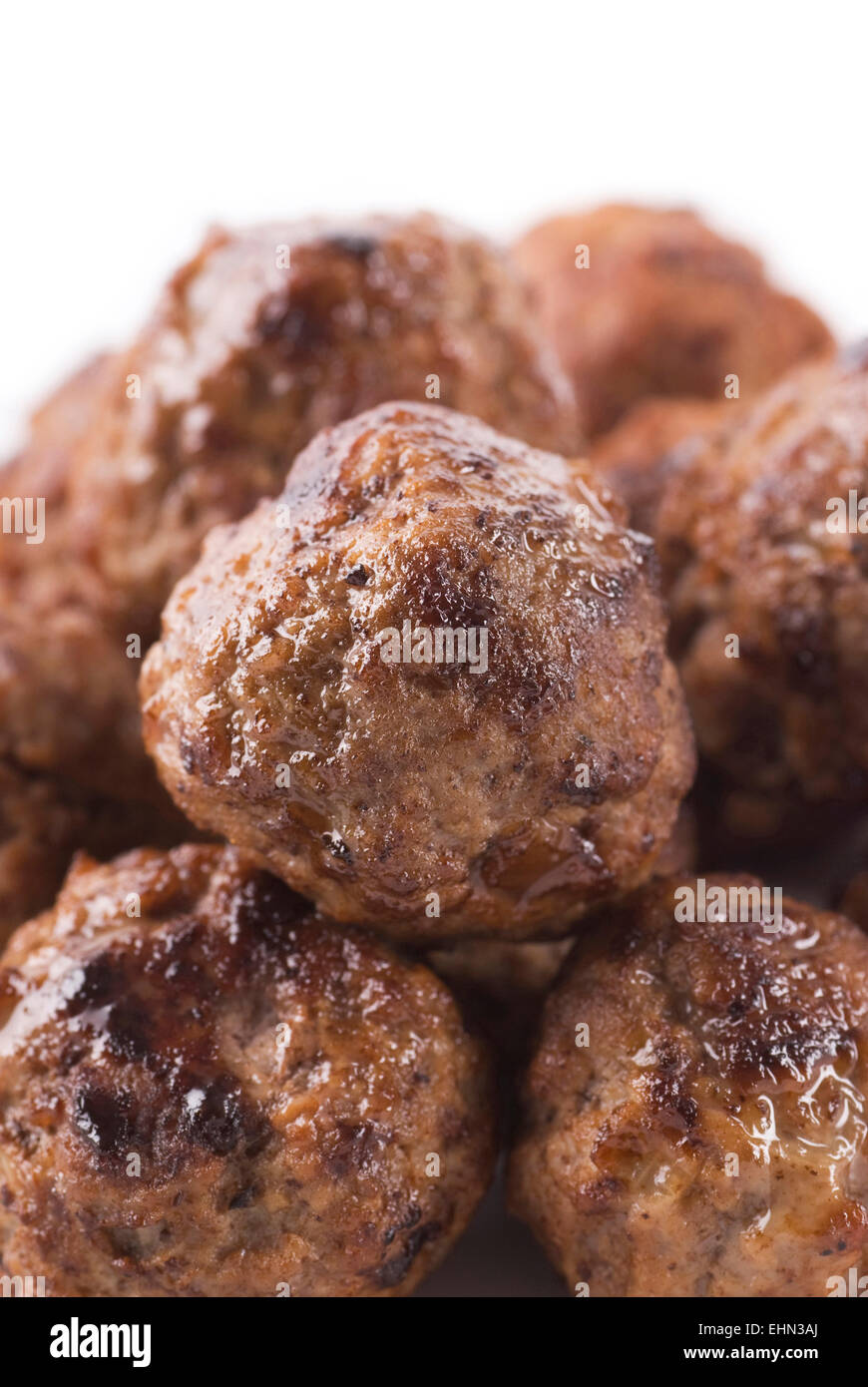 Meatballs. White background close up Stock Photo - Alamy