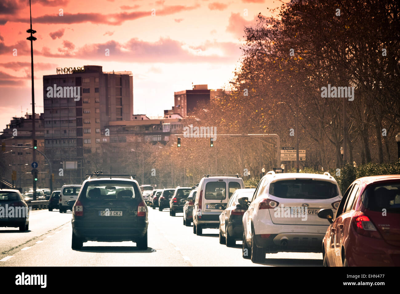 Traffic Jam Barcelona Spain High Resolution Stock Photography and ...