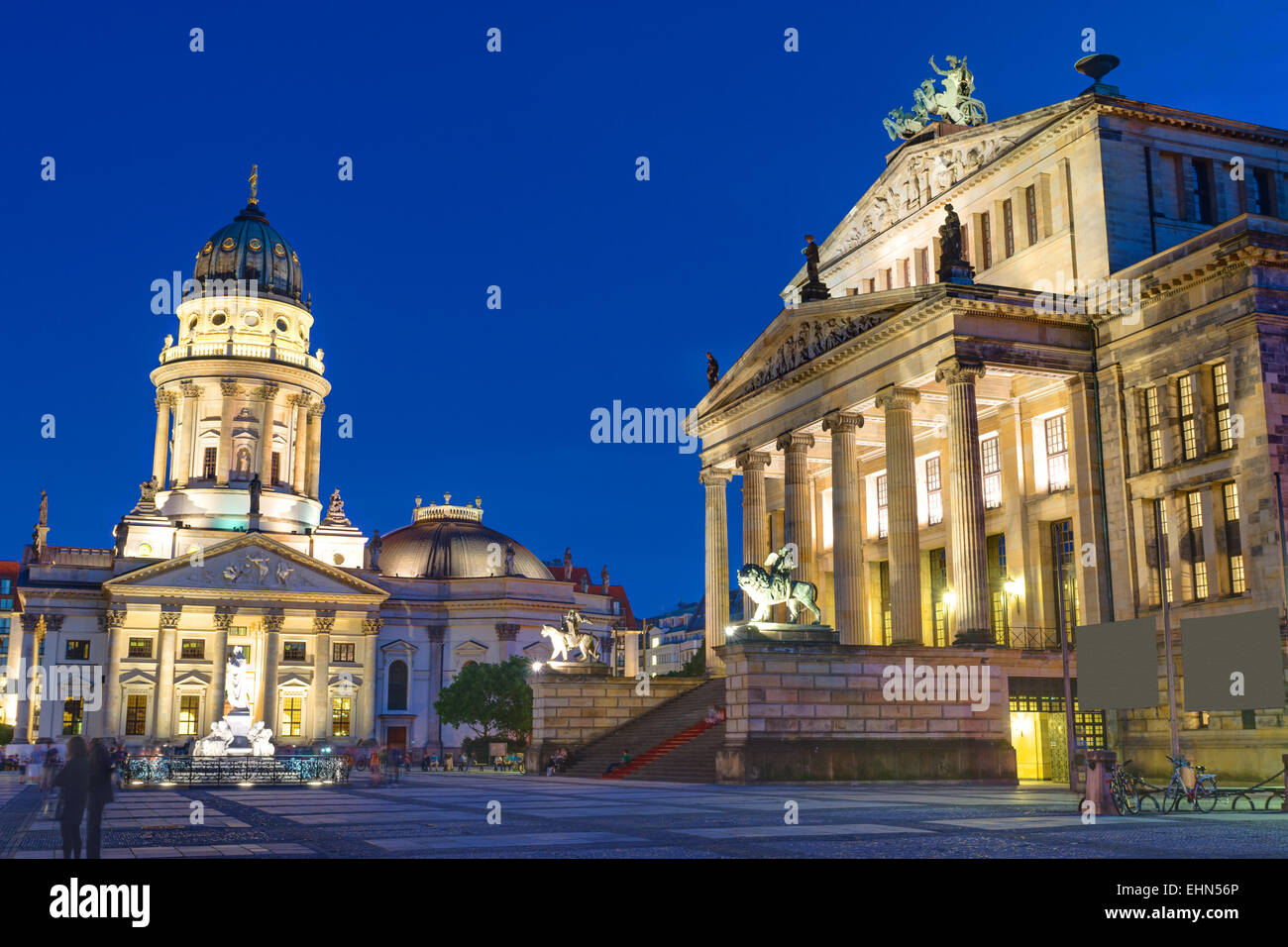 The Gendarmenmarkt in Berlin at night Stock Photo - Alamy