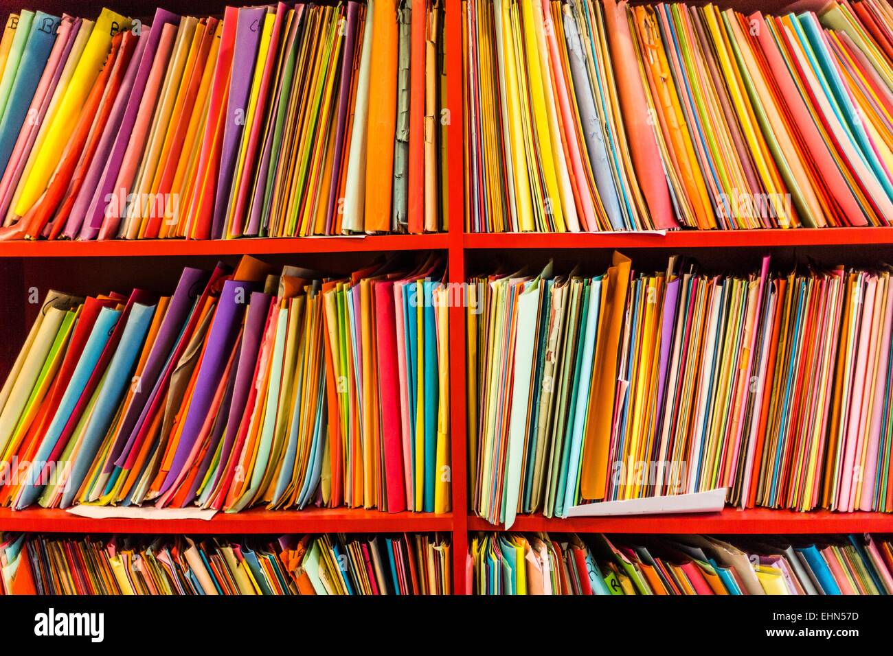 Records on shelves Stock Photo - Alamy