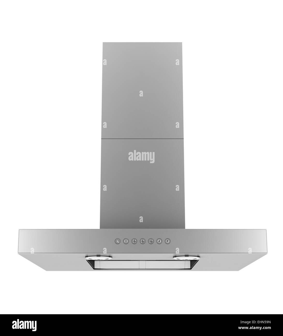 modern metallic cooker hood isolated on white background Stock Photo ...