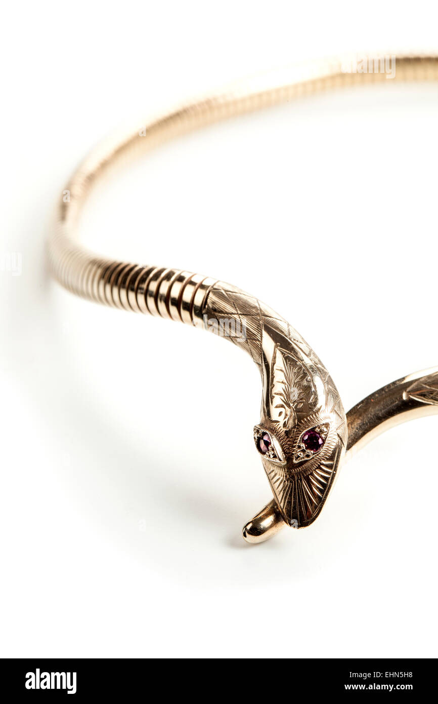 Gold snake necklace Stock Photo - Alamy