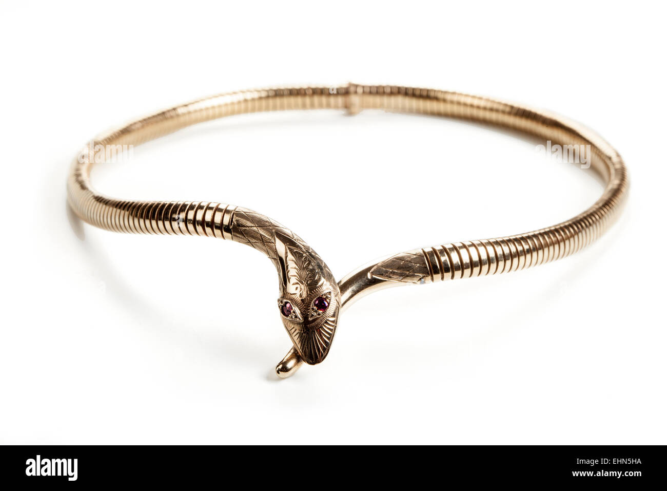Gold snake necklace Stock Photo - Alamy