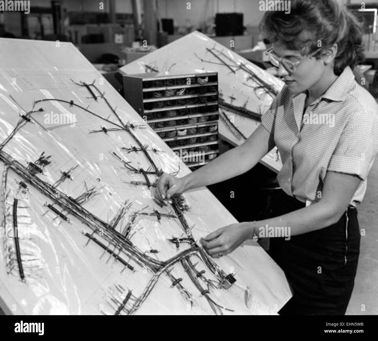 This image showcases a lacing cable used in airborne radio equipment ...