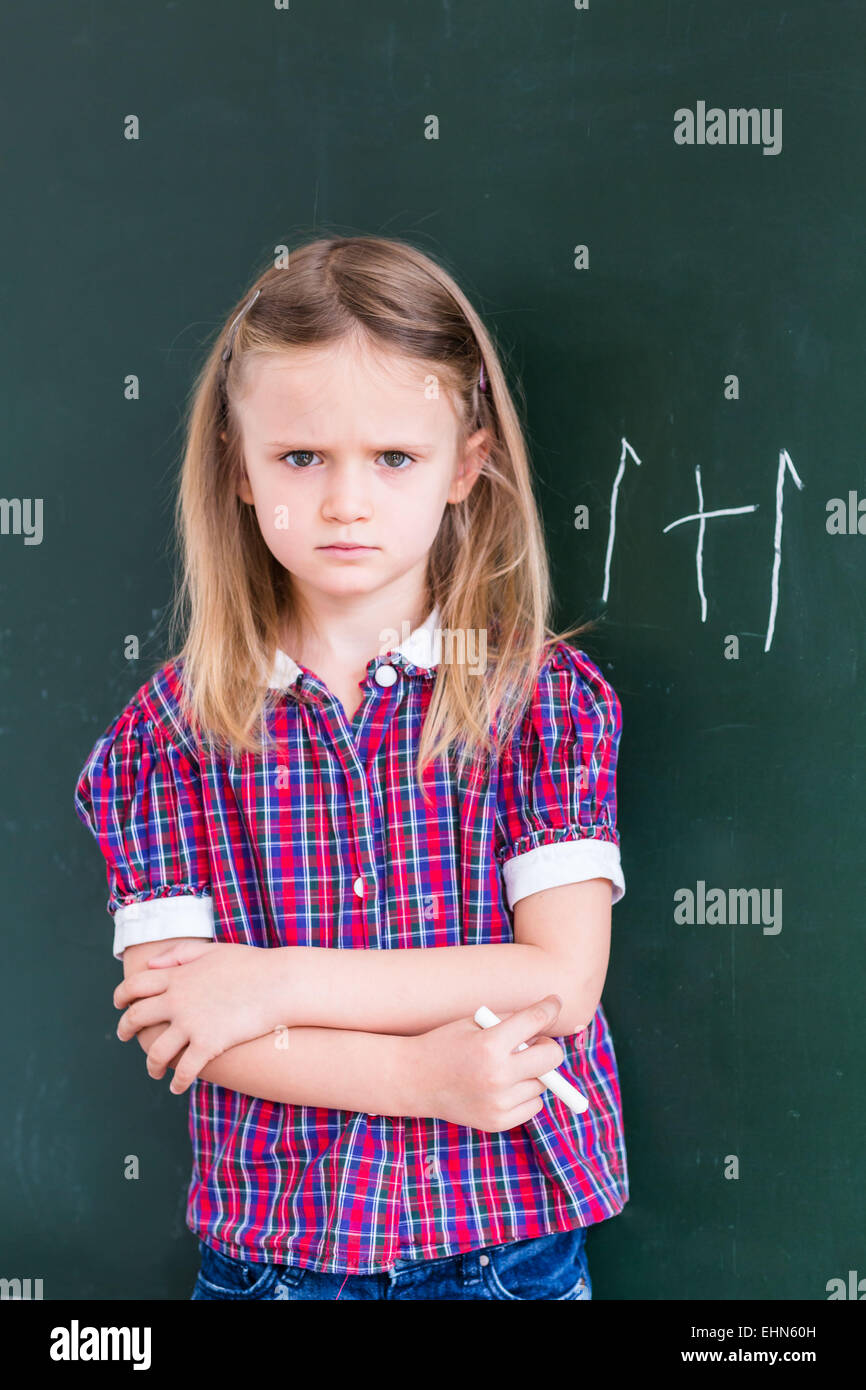4 year old girl at school Stock Photo - Alamy