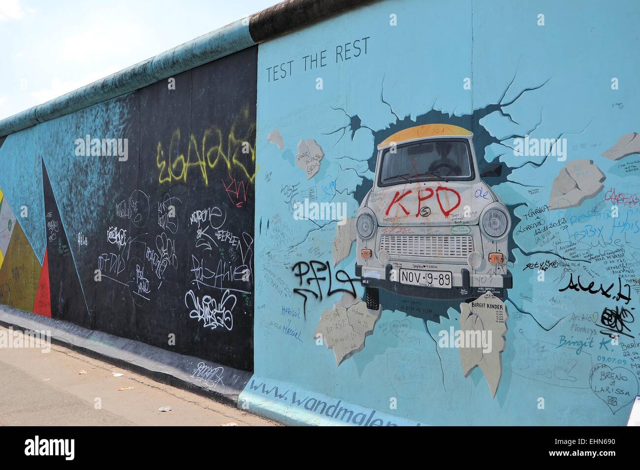 The East Side Gallery of the Berlin Wall Stock Photo - Alamy