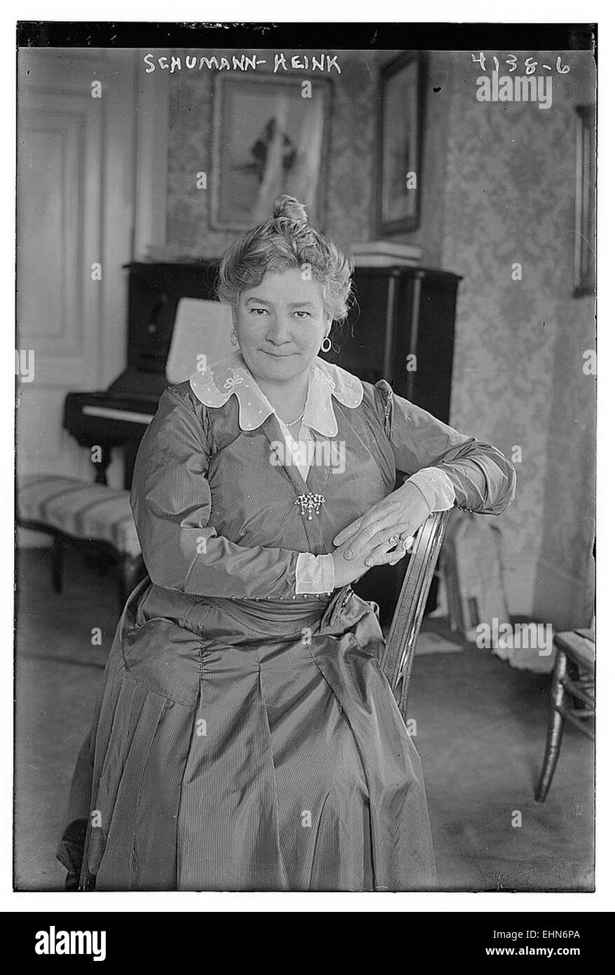 This image depicts the famous contralto singer, Emma Schumann-Heink ...