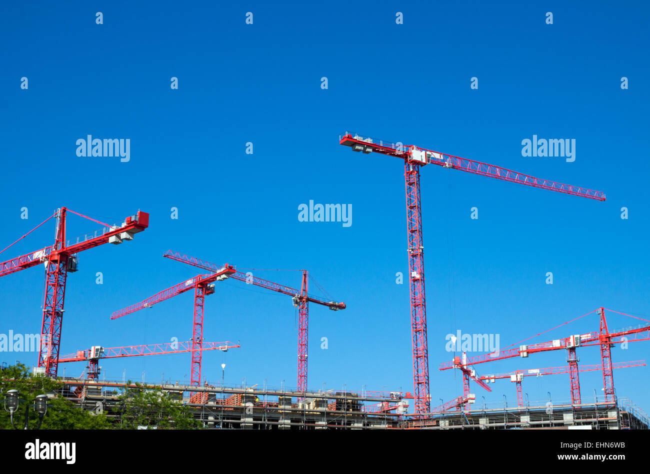 Big construction site in Berlin Stock Photo - Alamy