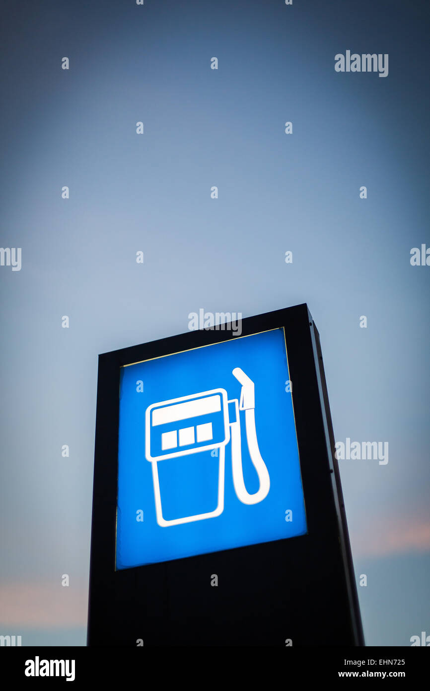 Service station's sign Stock Photo - Alamy