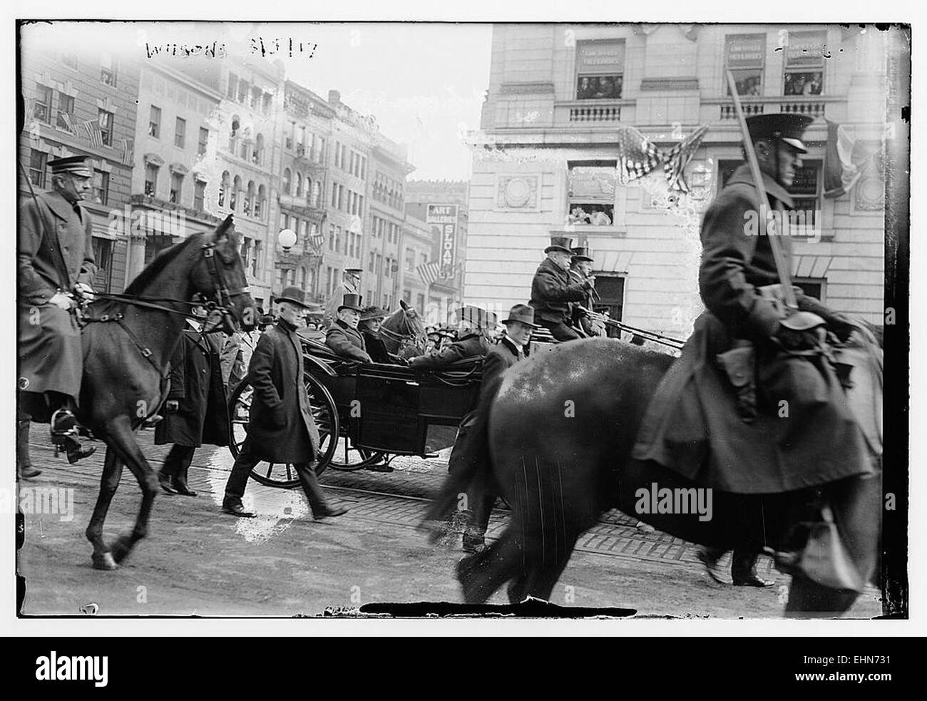 This image features a portrait of the Wilson family or a significant ...