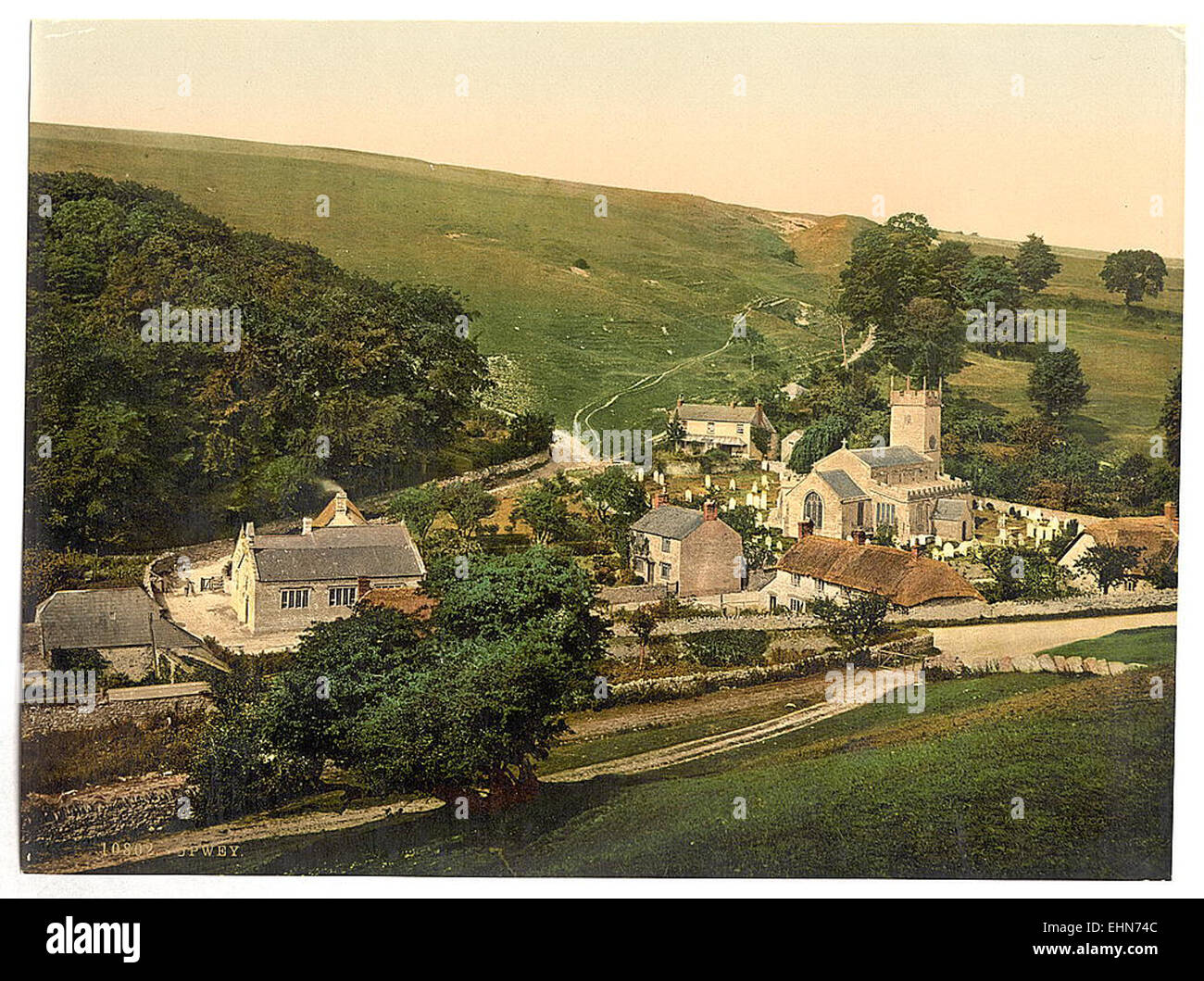 A scenic view of Upwey, England, showing the town’s picturesque ...