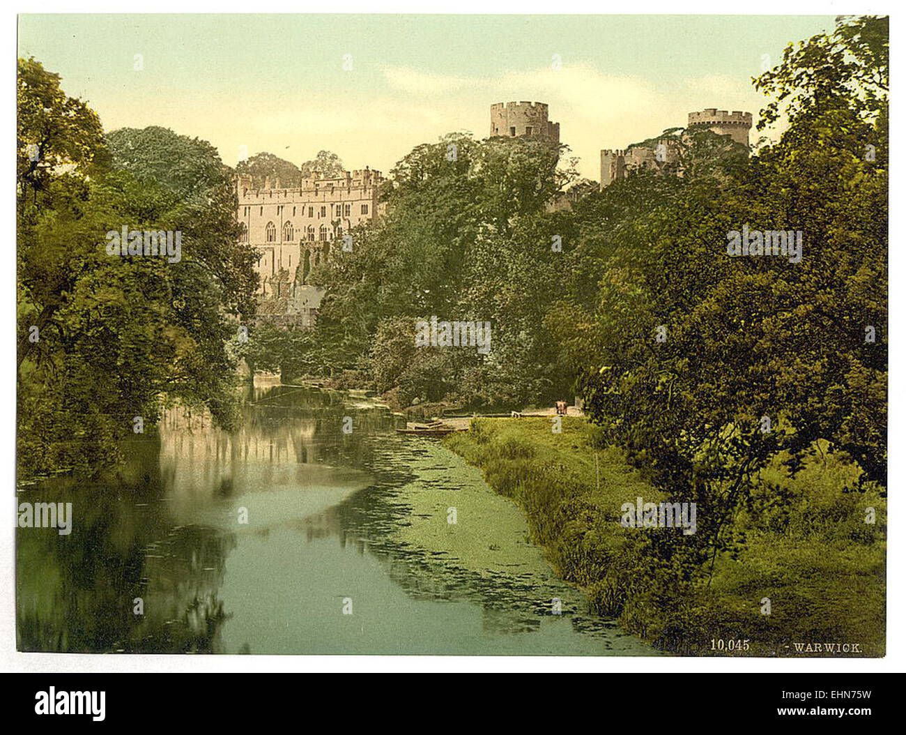 This view of Warwick Castle from the bridge offers a stunning glimpse ...