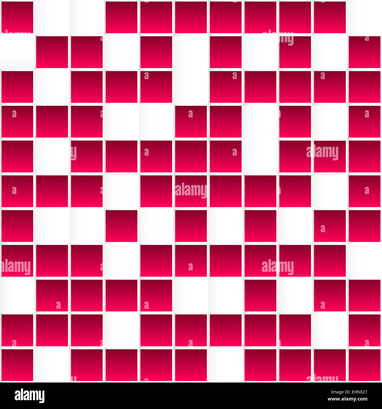Seamless white and red square pattern, abstract 3d vector background ...