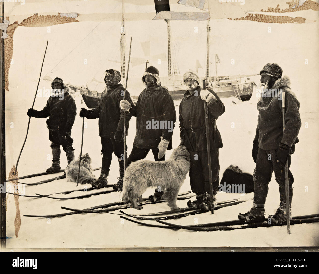 This historical photograph from around 1894 depicts the Arctic ...