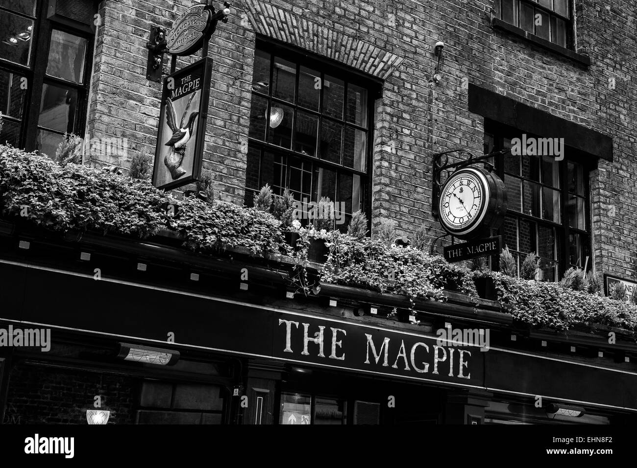 Magpie and house Black and White Stock Photos & Images - Alamy