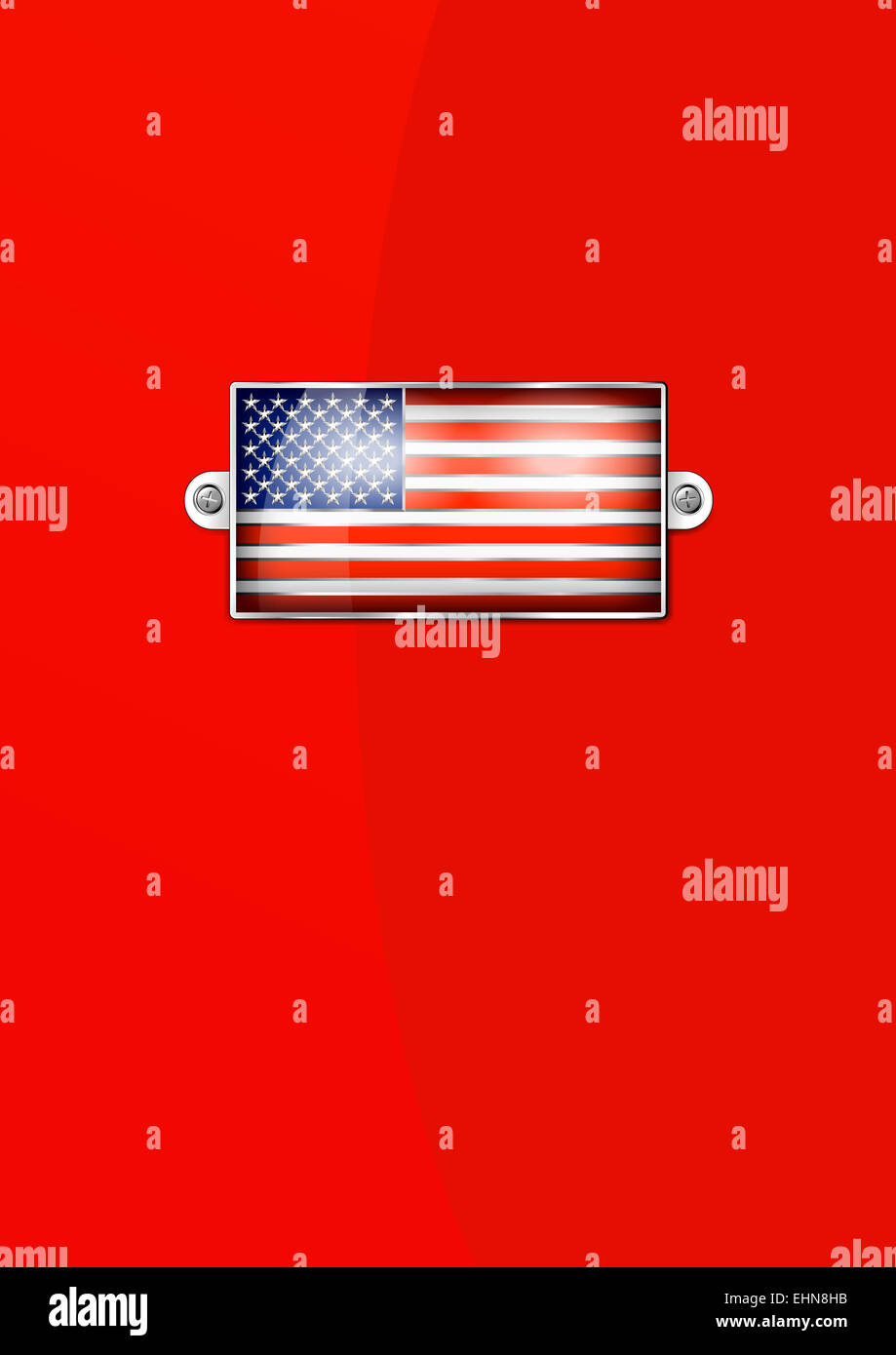 Embossed Enamel Badge American Flag Background Stock Photo - Alamy