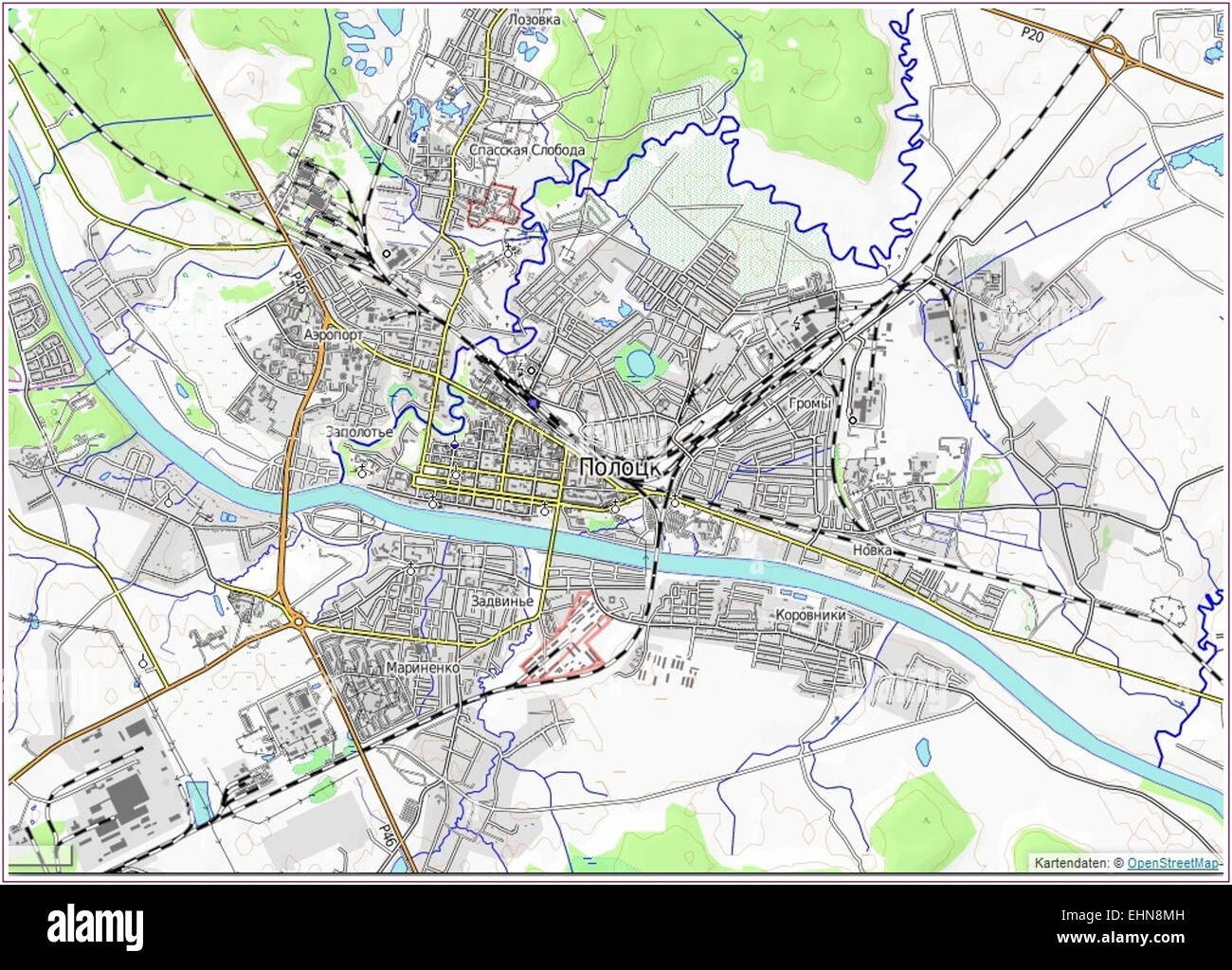 This 2015 map of Polatsk provides a detailed view of the city’s layout ...