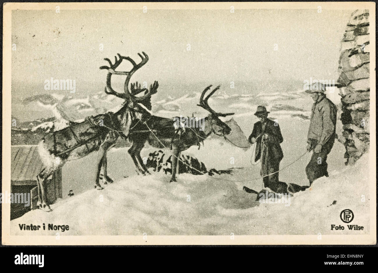 'Vinter i Norge' by Anders Beer Wilse captures a serene winter scene in ...