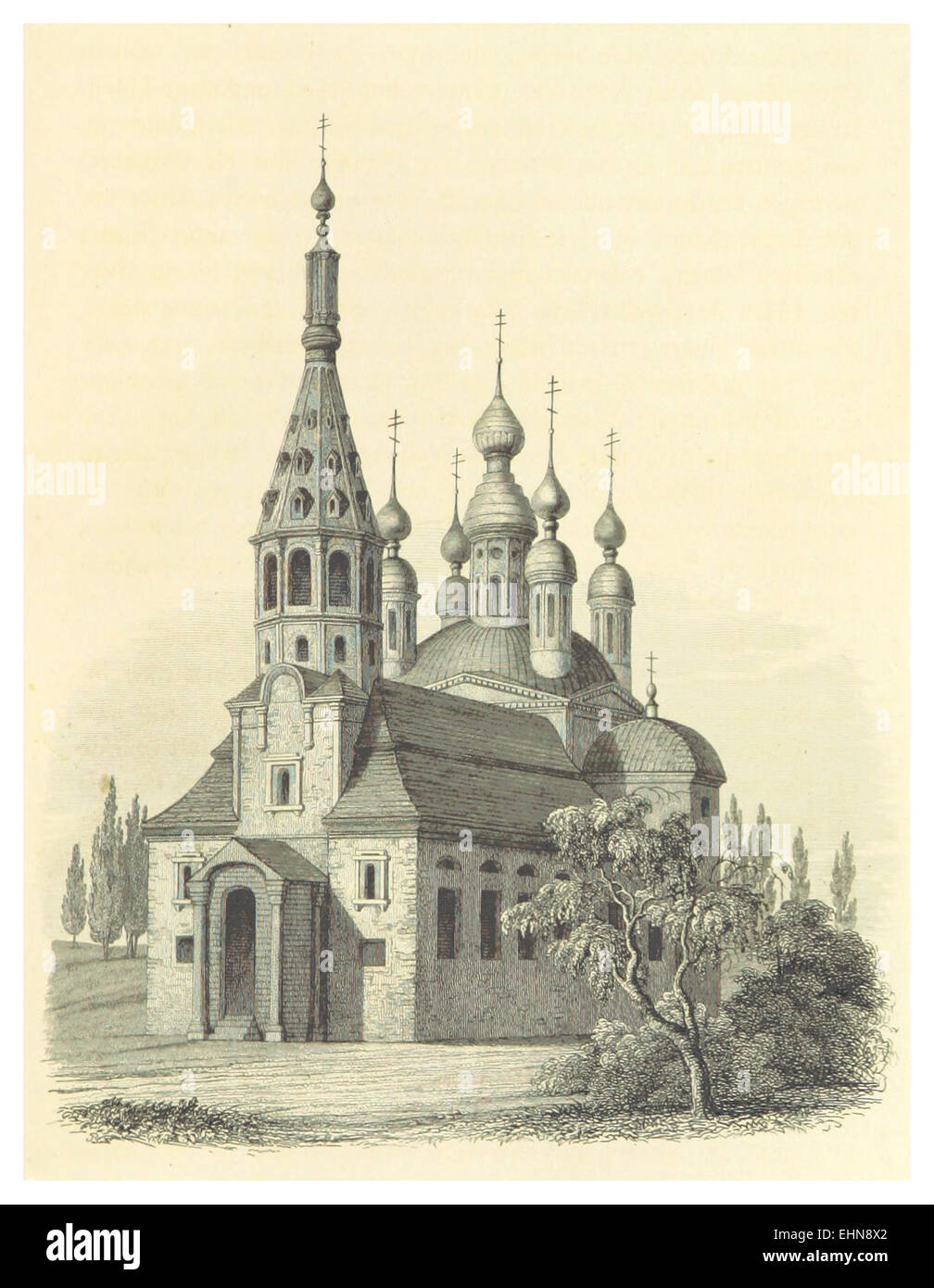 An 1844 illustration by Blasius of the Church of St. Michael in Kaluga ...