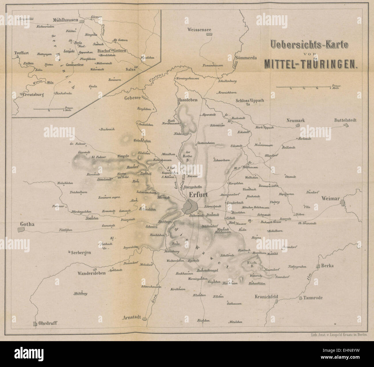 This 1870 map by Kirchhoff offers an overview of the region of ...