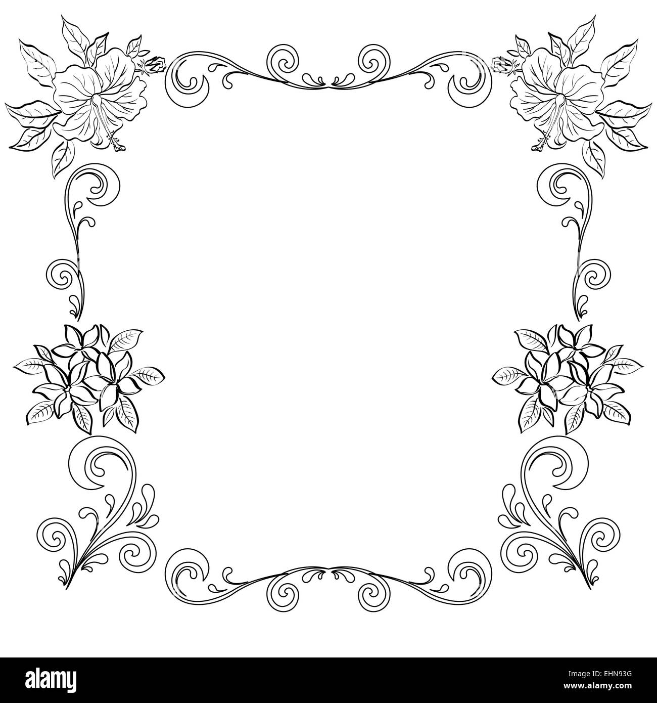 Abstract floral background Cut Out Stock Images & Pictures - Alamy