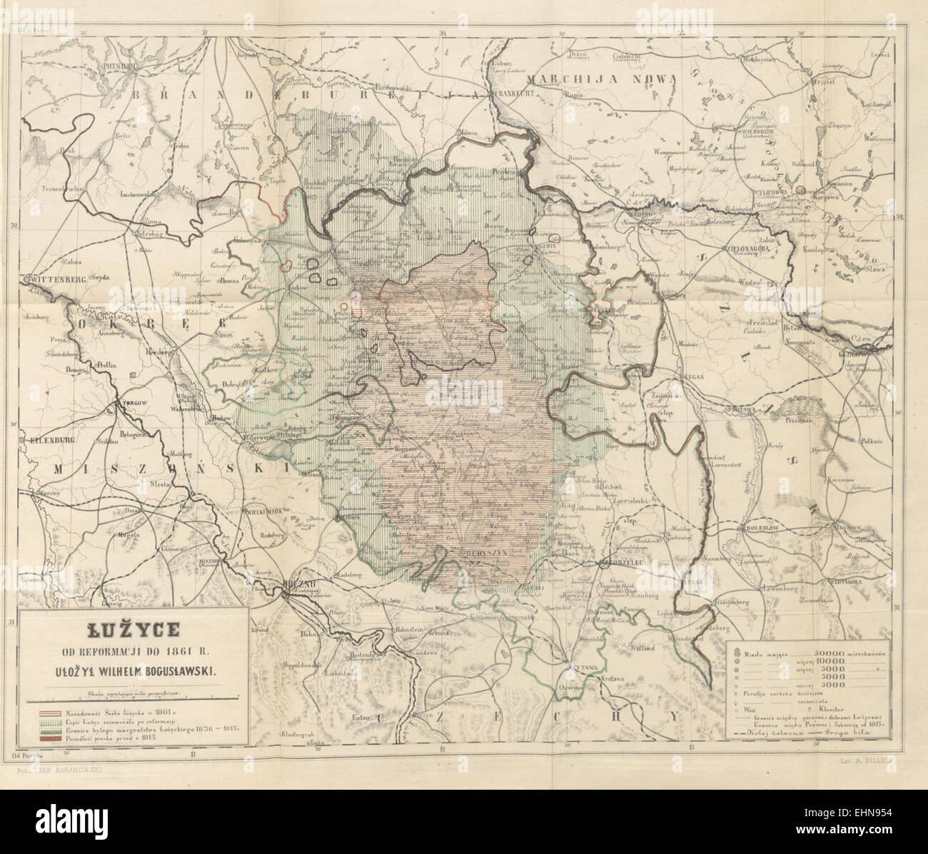 An 1861 map from Bogusc581awski depicting the settlement area of the ...
