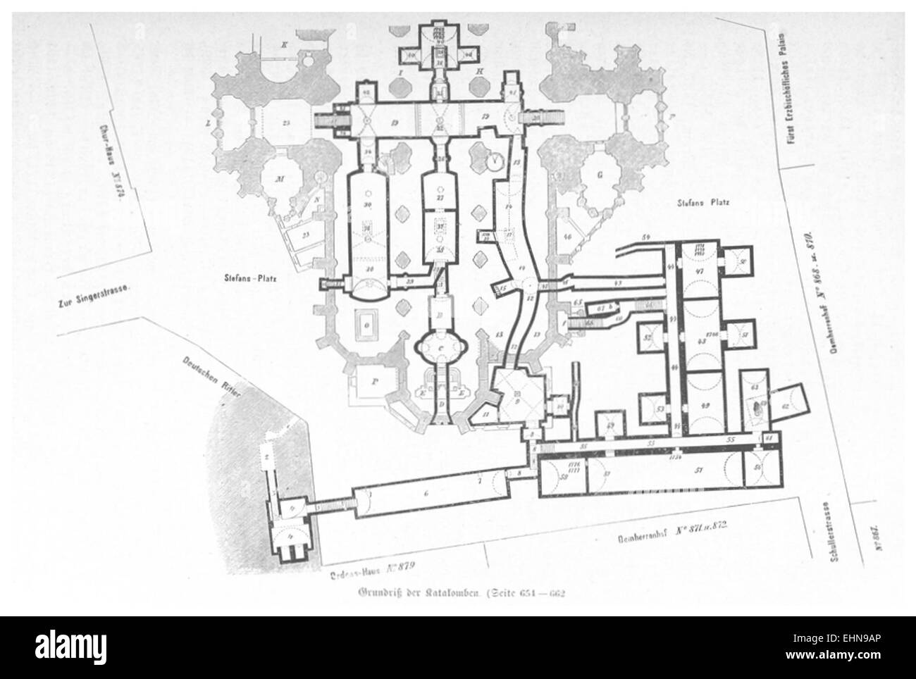 This 1880 illustration by Bermann depicts a detailed plan of the ...