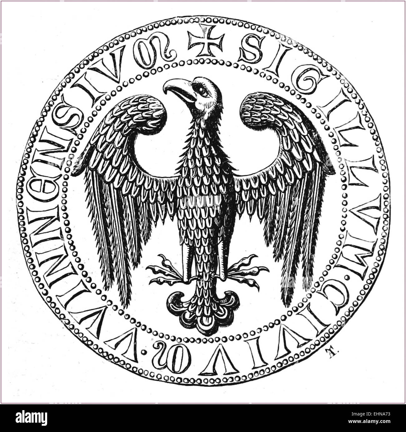 This 1872 work by Weiss presents the coats of arms of the city of ...