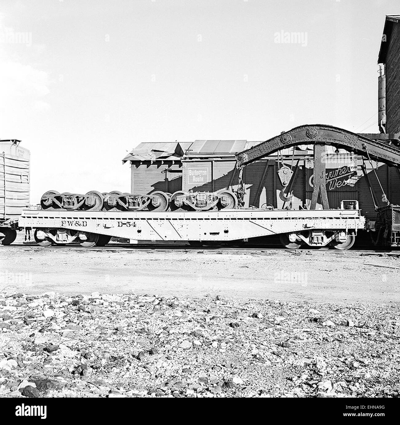 Fort worth and denver railroad car Black and White Stock Photos ...