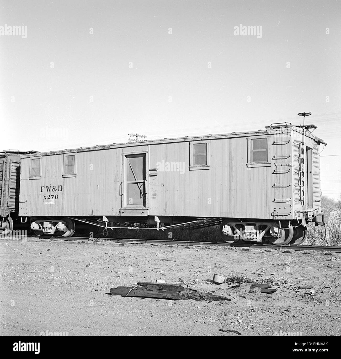 This historical image shows the Outfit Car X-270, part of the Fort ...