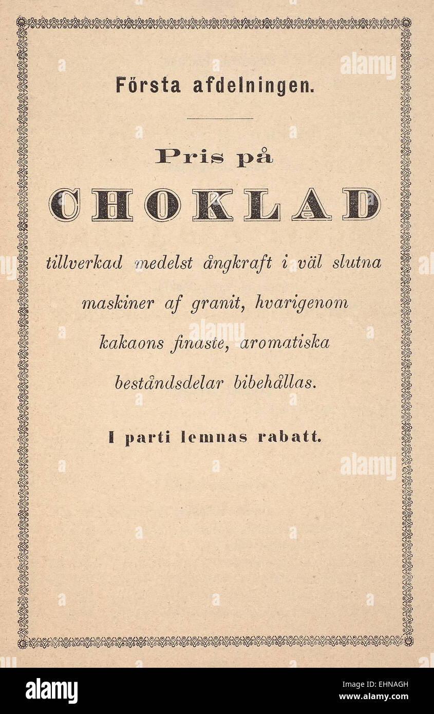 19th century advertisement chocolate hi-res stock photography and ...