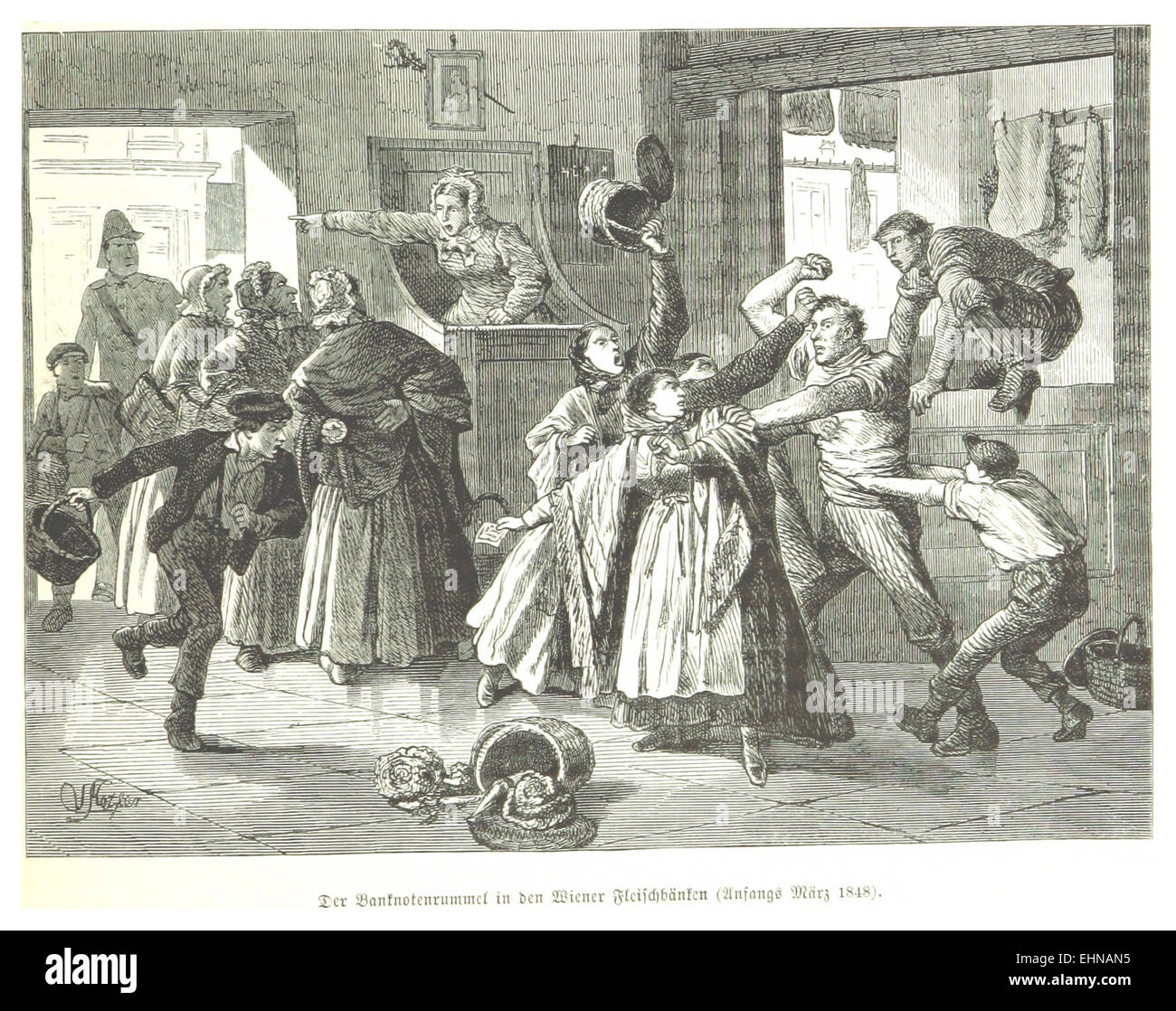 RS(1872) p1.0105 Der BANKNOTENRUMMEL in den Wiener Feischbänken, Anfang ...
