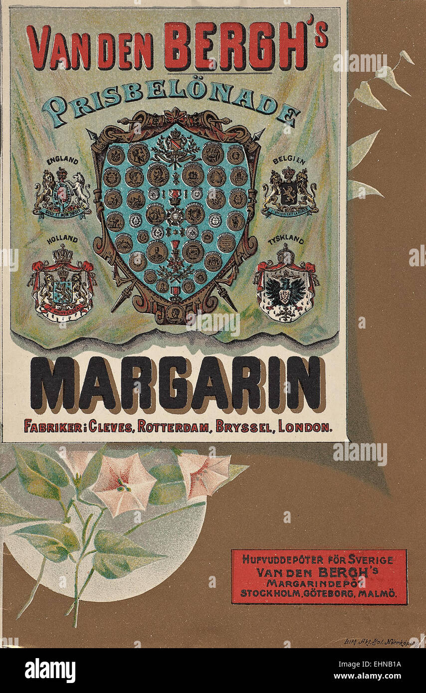 A vintage advertisement from Van den Bergh’s Margarine, showing the ...
