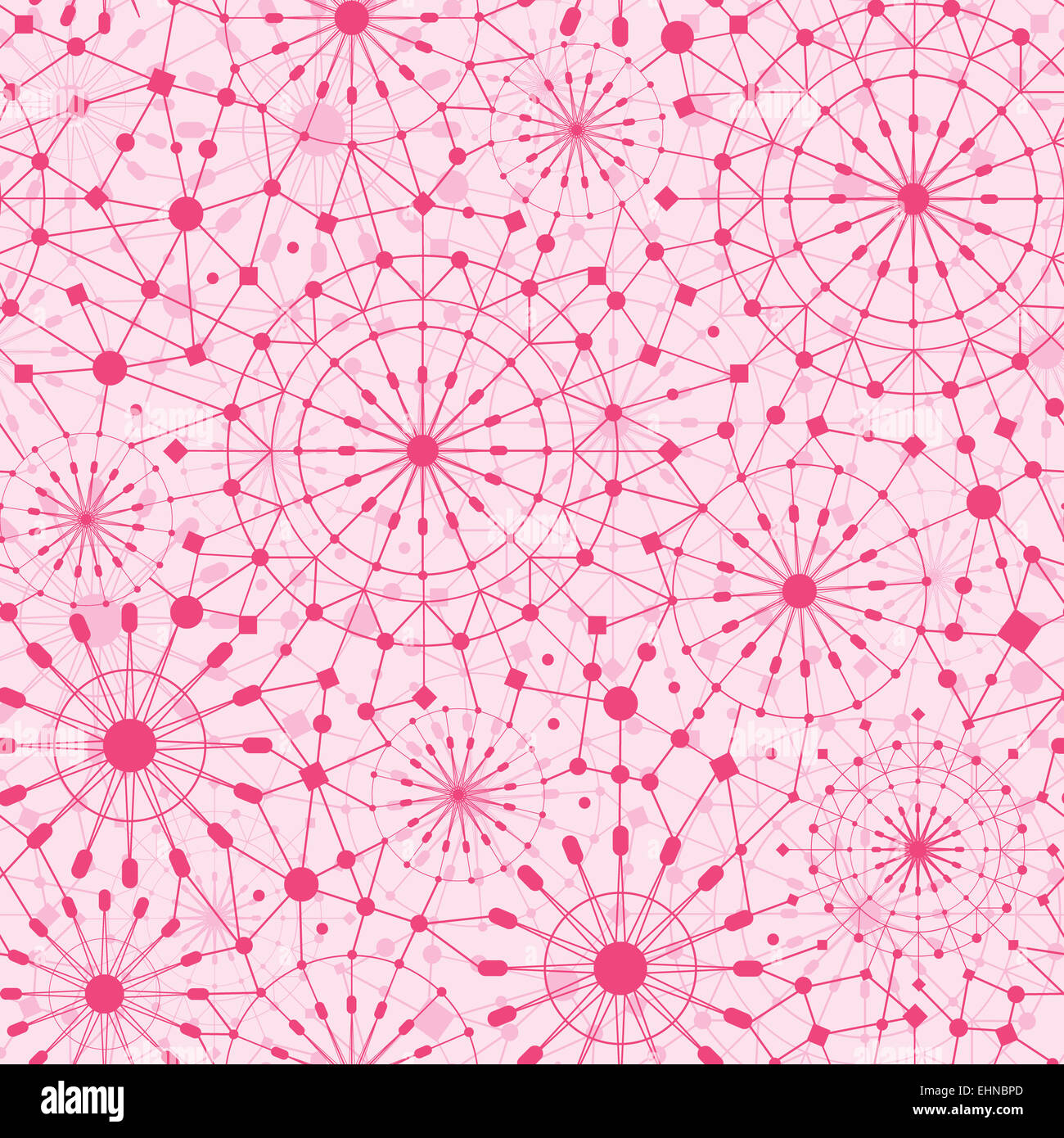 Pink abstract line art circles seamless pattern background Stock Photo ...