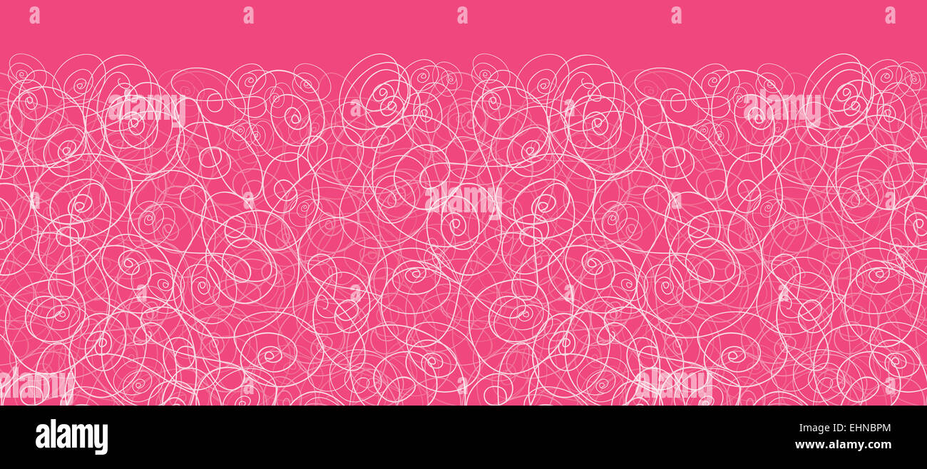Pink swirl horizontal seamless pattern background border Stock Photo ...